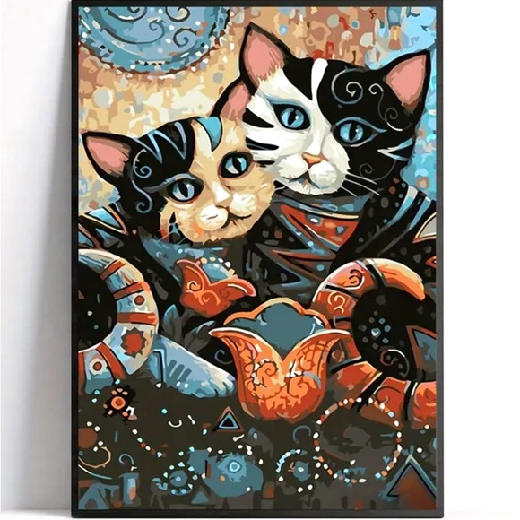 Art | Canvas Art Abstract Art Gustav Klimt Cat Poster 16 X 24in ...
